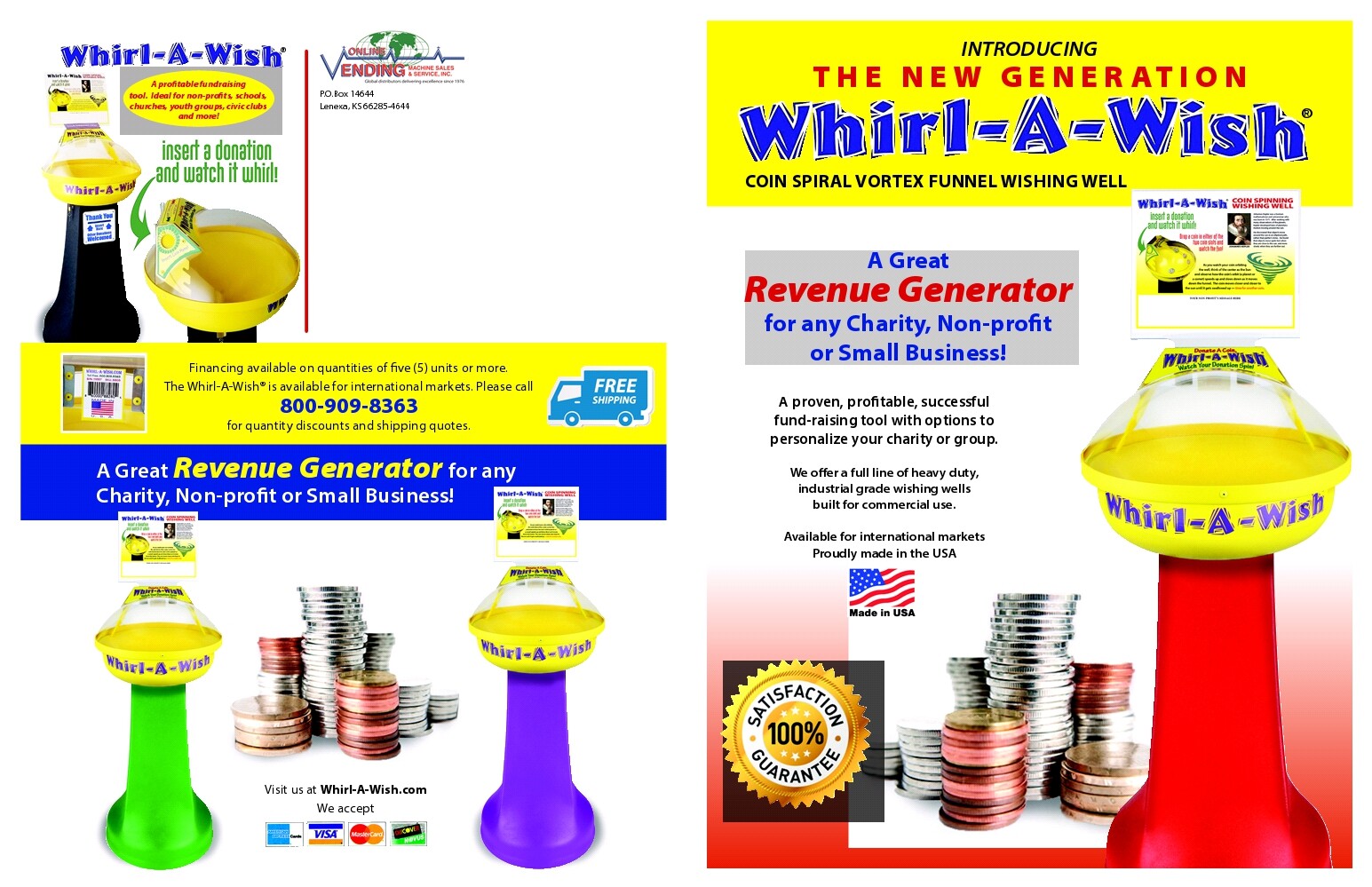 Whirl-A-Wish® Coin Spinner Funnel Vortex - Fund Raising/Charity ...