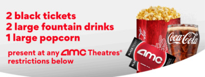 AMC 2 TICKET BUNDLE VOUCHERS (DIGITAL DELIVERY ONLY) READ DESCRIPTION ...