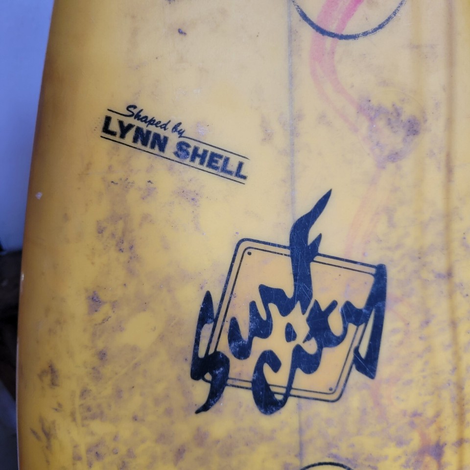 vintage 80's Lynn Shell surfboard autographed board # 56053 | eBay