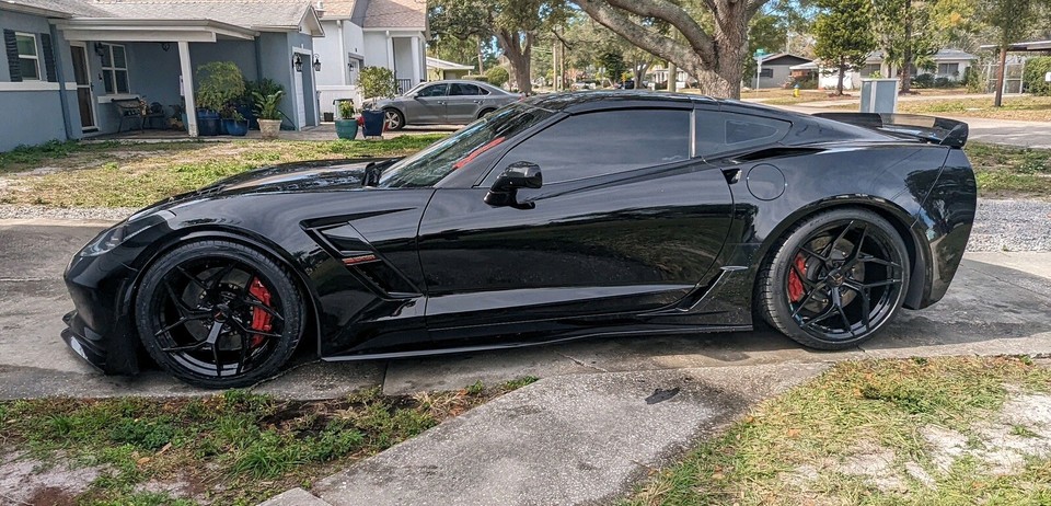 19" 20" ALT12 Forged Gloss Black wheels for C7 Corvette Z06 Grandsport ...