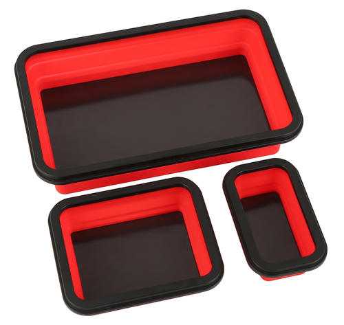 3 PC Collapsible Magnetic Parts Tray Set Small Metal Parts Tray | eBay
