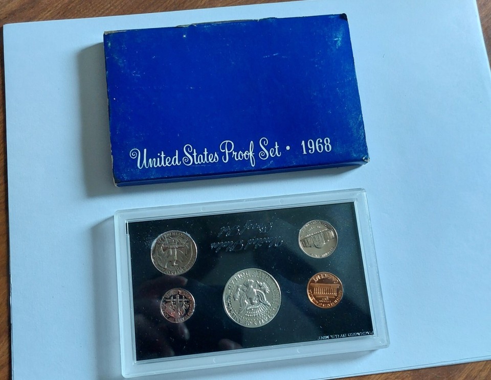 1968-s U.S.Proof set. Genuine. complete and original as issued by US ...