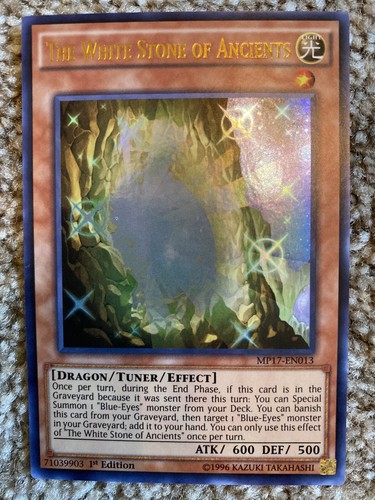 Yugioh MP17-EN013 The White Stone of Ancients – Ultra Rare 1st Edition ...
