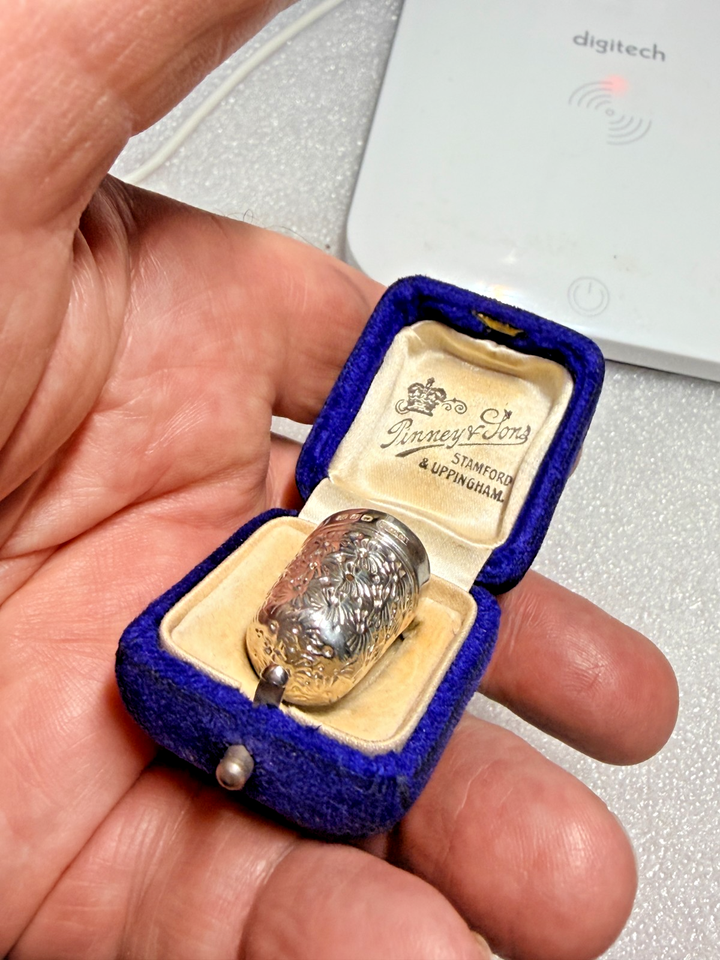 Victorian Sterling Silver Cased Thimble - TEM - Birmingham - 1898 | eBay UK