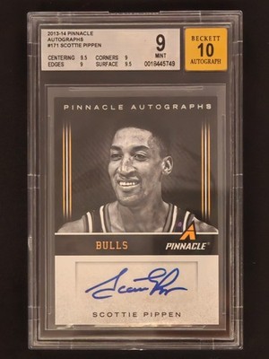 2013-14 Panini Pinnacle Scottie Pippen Auto Autograph BGS 9/10 Chicago ...