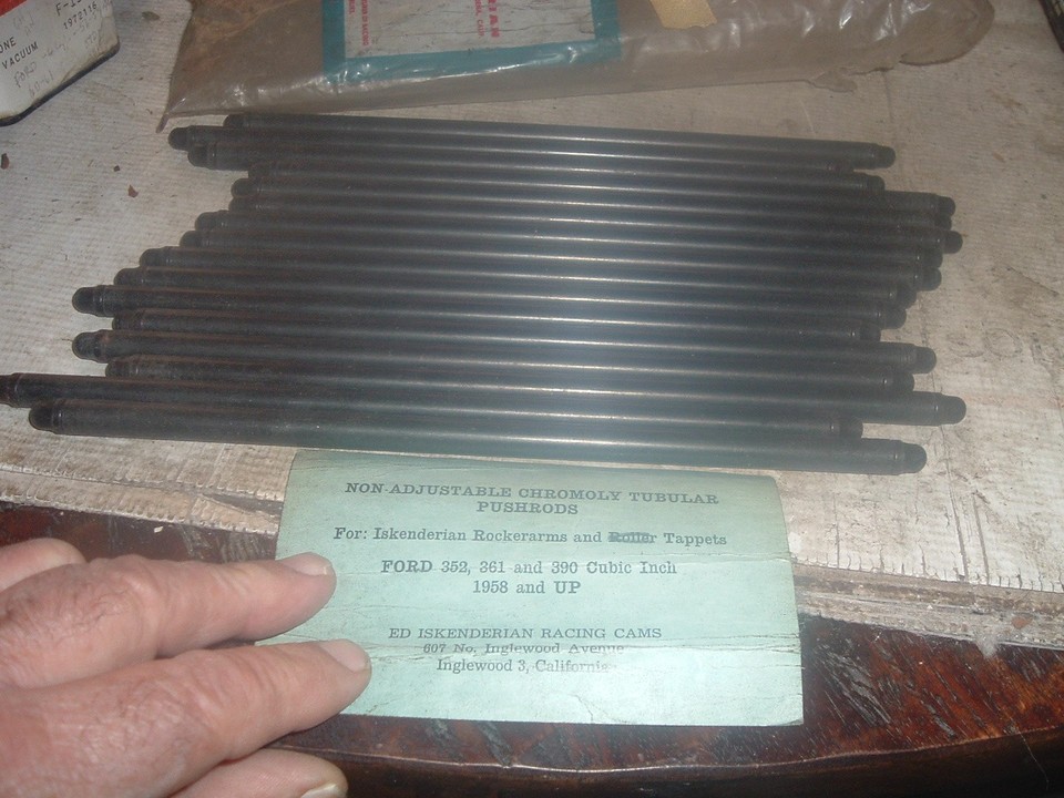 ford iskenderian pushrods 16 ct ford 352 360 390 v-8 new nos | eBay