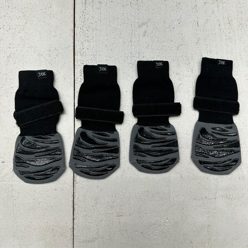 Dok Tiger Toes Black 2 Pairs Gripping 4 Non Slip Dog Socks Dog Size ...