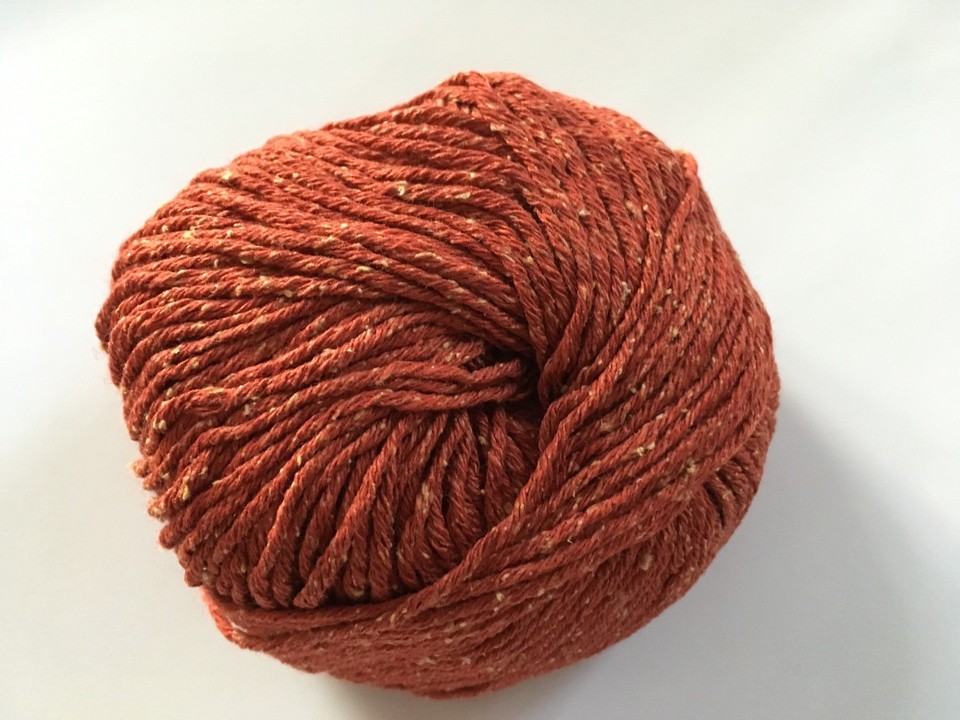 Elann Limited Edition Naples #6 Persimmon Tweedy Rust Gold Wool Silk ...