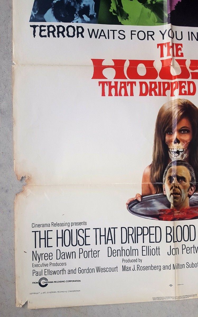 official Original Vintage 1971 Movie Poster Horror