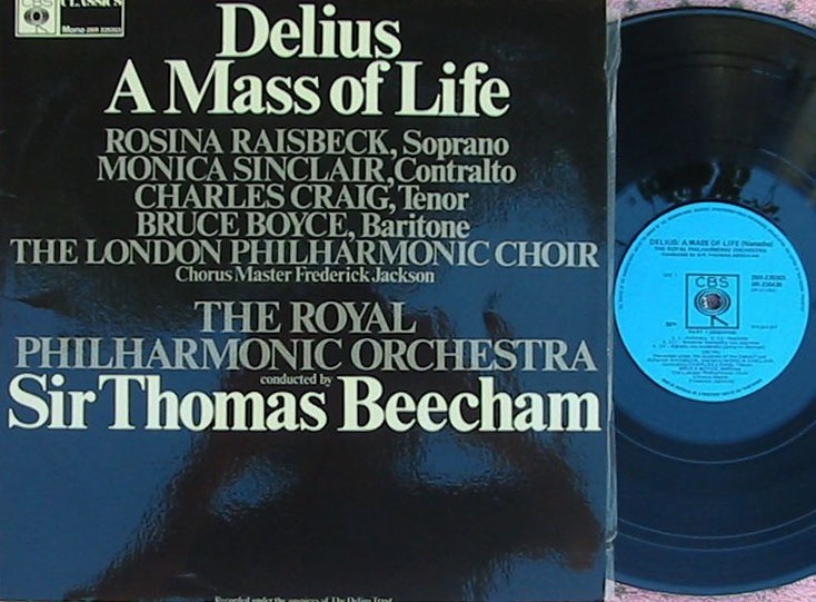 Beecham ORIG OZ 2LP Delius A mass of life NM MONO CBS Raisbeck Sinclair ...