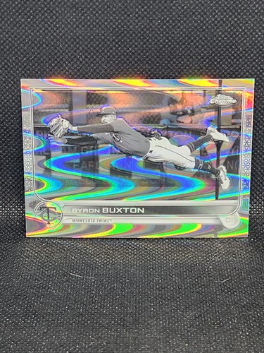 2022 Topps Chrome Sonic 174 Byron Buxton BLACK & WHITE RAY WAVE ...