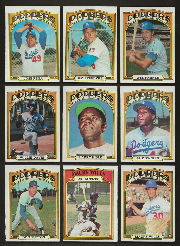 1972 Topps Los Angeles Dodgers Team Set / #93 Lg Ldrs EX (31) | eBay