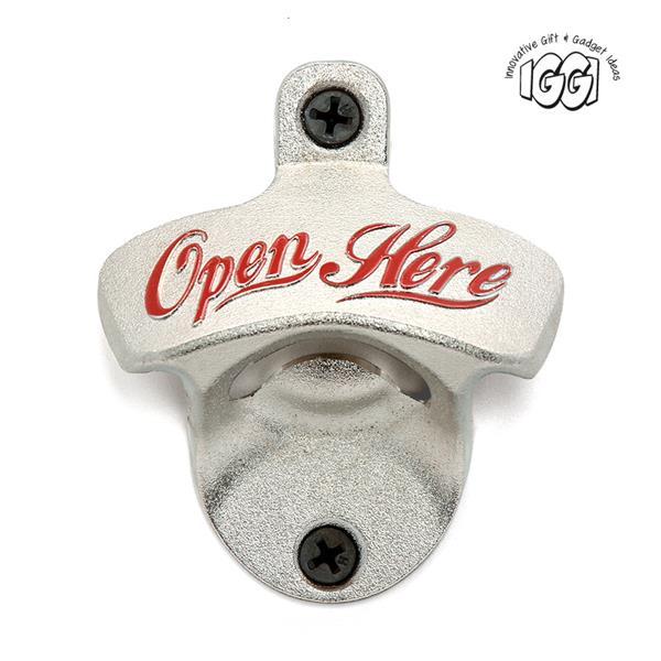 Retro Cast Iron Metal Wall Mounted Vintage Silver Beer Lager Bar Bottle ...