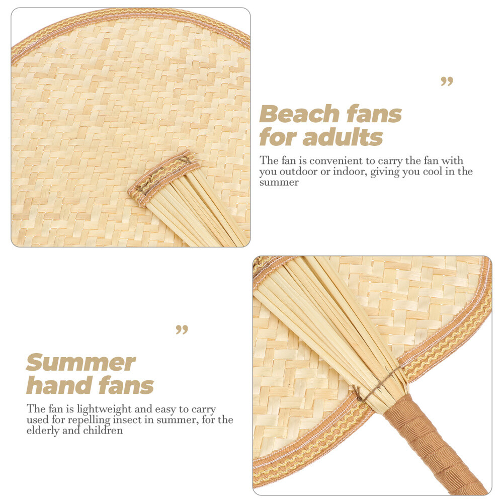 Wheat-straw Portable Handmade Natural Chinese Style Summer Handheld Fan ...