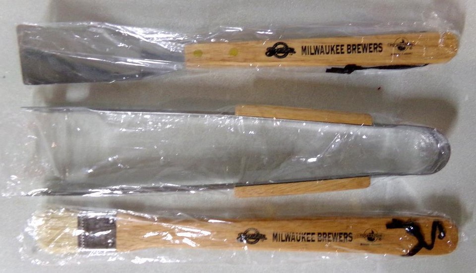 Milwaukee Brewers BBQ Grilling Tool Set MIB | eBay