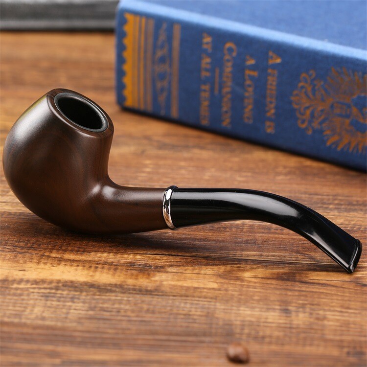 Brown Durable Wooden Smoking Pipe Tobacco Cigarettes Cigar Pipes Gift ...