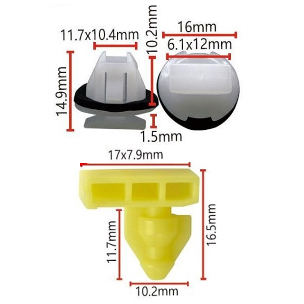 20pcs Wheel Arch Trim Clips For Nissan Juke X-trail Front Rear Wing ...