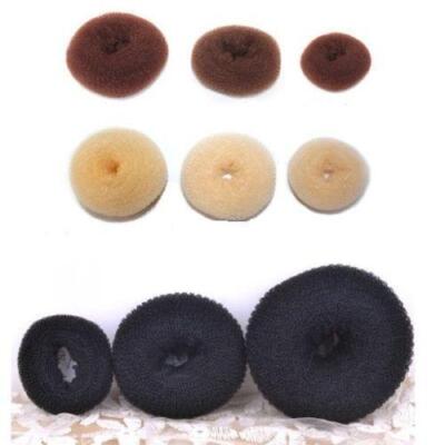 Bun Mesh Hair Shaper Styler Donut Bun Maker Size and Colour Former Ring ...