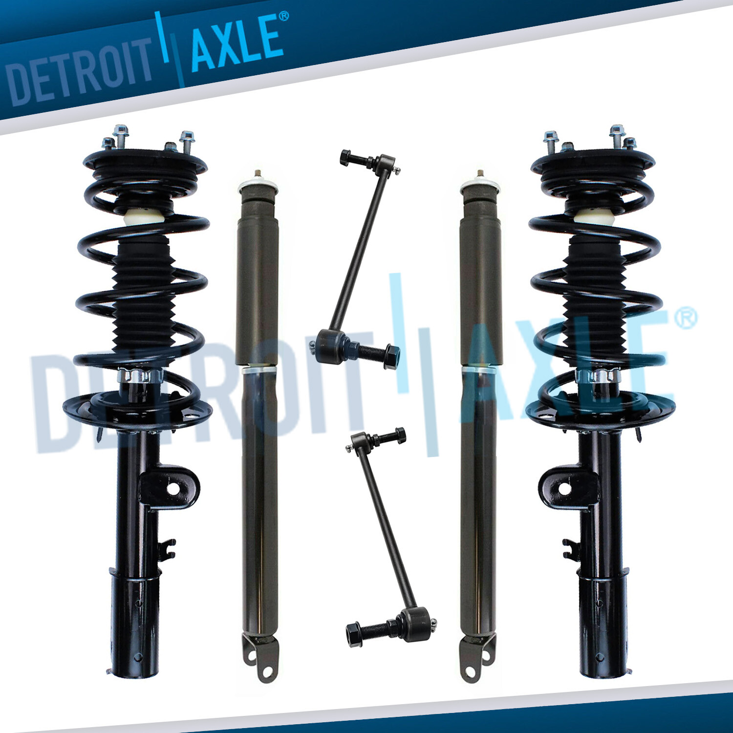 Front Struts Sway Bar Rear Shocks for 2013 2014 2015 2016-2018 Ford ...
