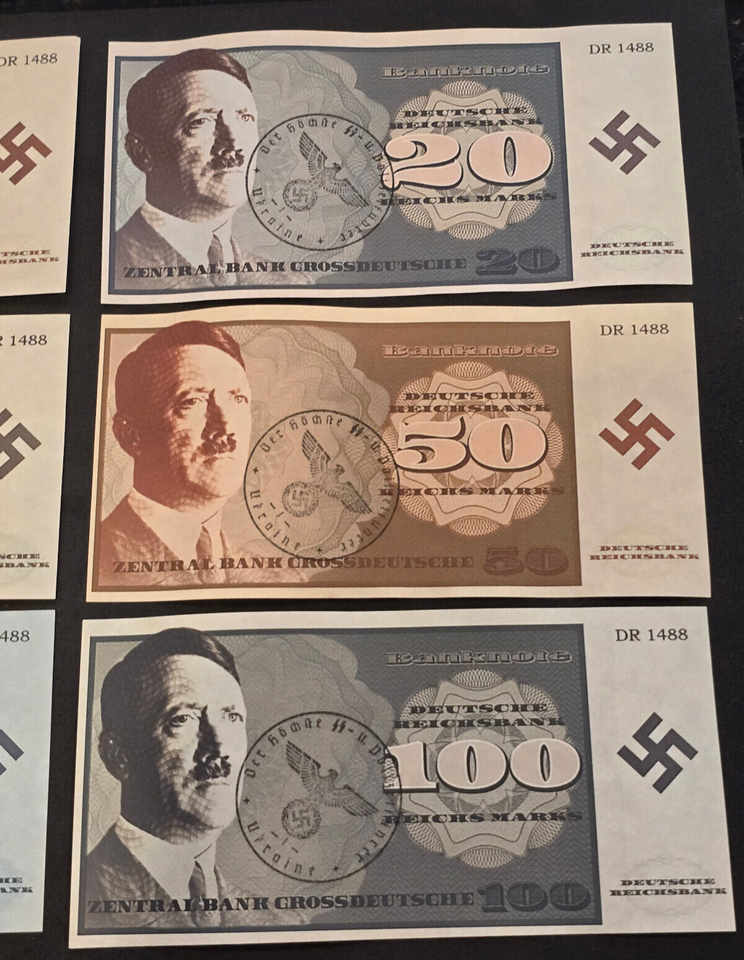 Third Reich Adolf Hitler Currency collection Novelty money WW2 WWII ...