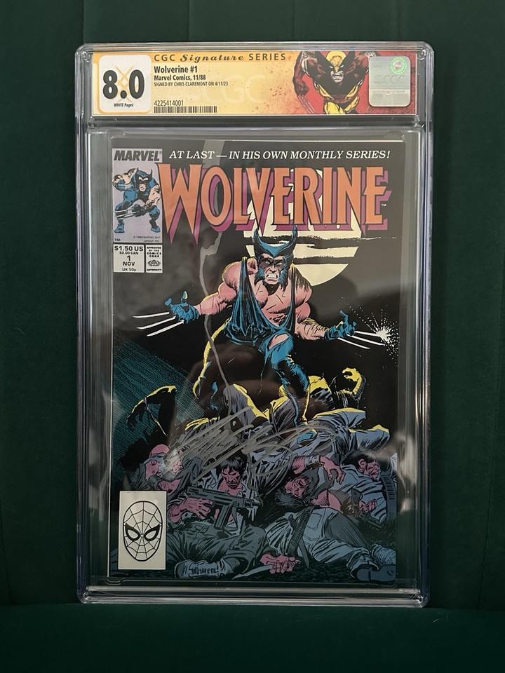 Wolverine #1 1988 Signed Chris Claremont CGC 8.0 Yellow Label Signature ...