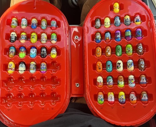 Mighty Beanz Lot of 50 With Red Collector's Case Mixed Pokemon Marvel ...