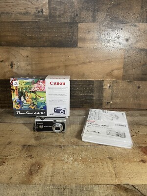 Canon PowerShot A400 AiAF 3.2MP 2.2x Digital Camera - Black with Box ...