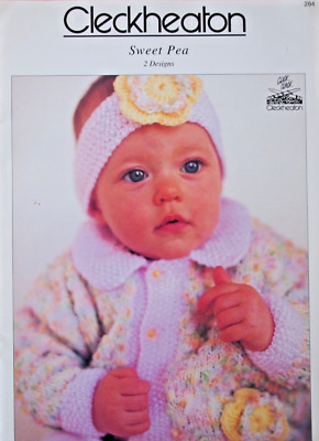 Cleckheaton Knitting Pattern Leaflet - TWO DESIGNS FOR BABY IN 8PLY - 0 ...