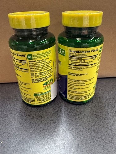 2 PACK Spring Valley Magnesium Sleep Support Health 200mg 60Ct 120 ...