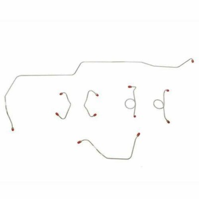 1965-66 Ford Mustang Front Brake Line w/Disc Brakes 6 Piece Stainless ...