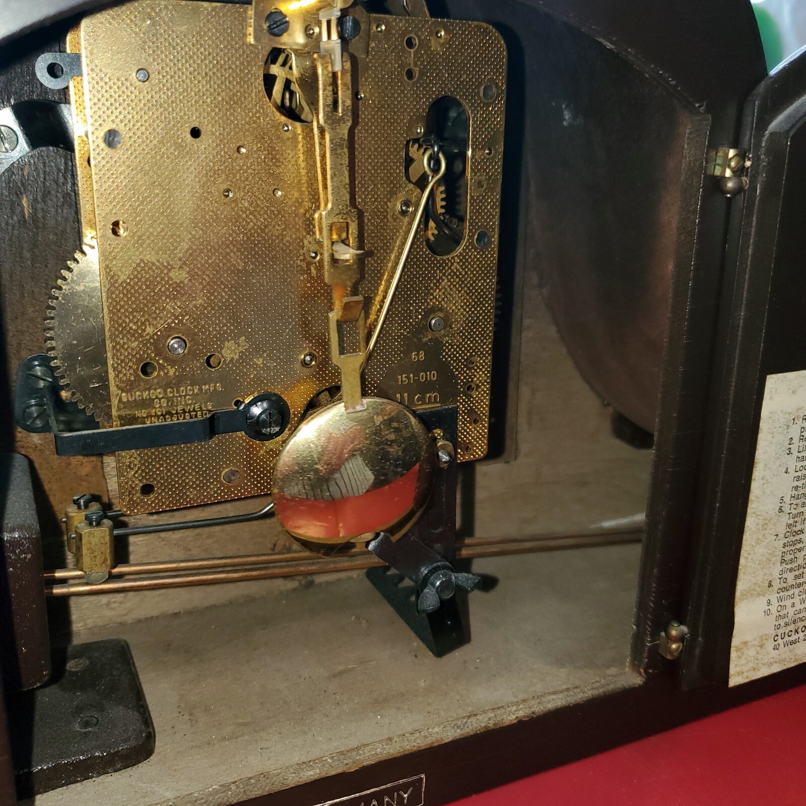 Linden Chiming Mantle Clock - Germany w/ Key | eBay