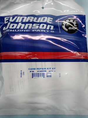 Johnson Evinrude OMC New OEM Carburetor Repair Kit, 0438996, 438996, V4 ...