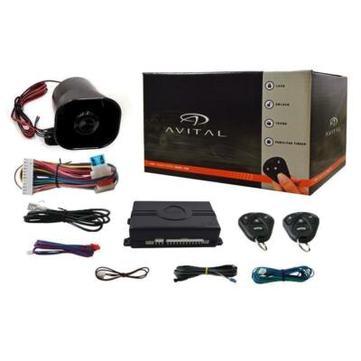 AVITAL 3103L 3100L 1-Way Car Security Keyless Alarm System Two 3-Button ...