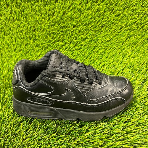 Nike Air Max 90 LTR Boys Size 1Y Black Athletic Casual Shoes Sneakers ...
