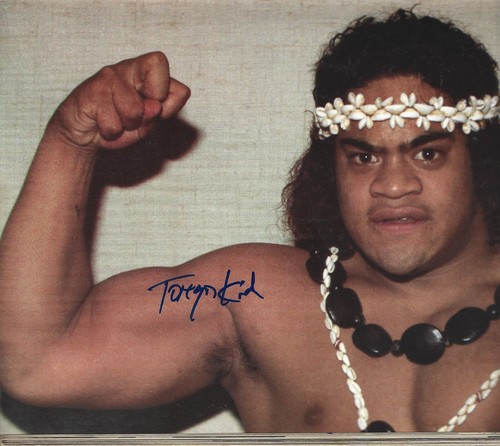 TC214 The Tonga Kid signed Wrestling Magazine Poster w/COA | eBay