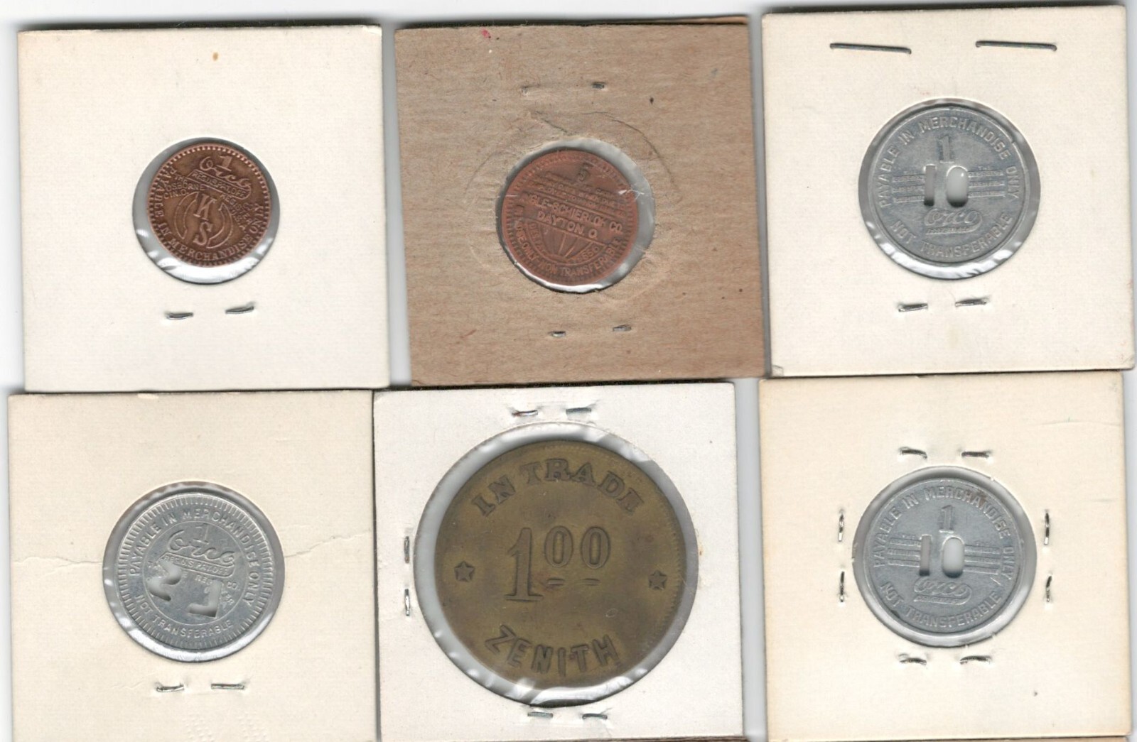 Mixed Lot Of 14 Different Orco & Ingle Coal Scrip Tokens--WEST VIRGINIA ...