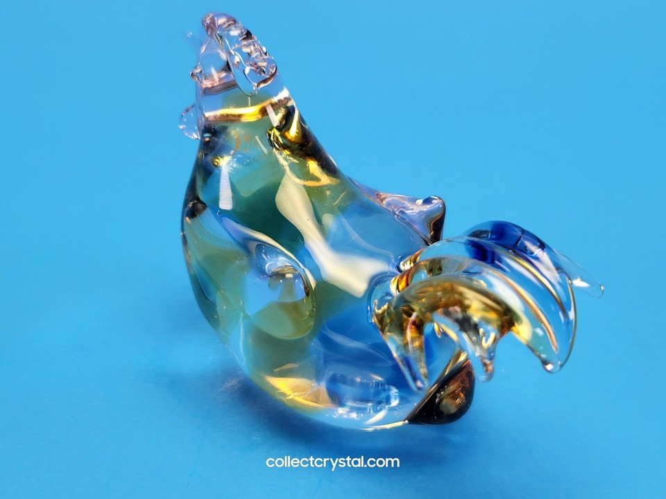 Murano Style Hand Blown Glass Chicken figurine no box | eBay