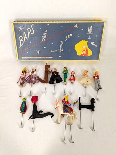 1940s Lot 12 BAPS German Puppet Dolls Incl Red Riding Hood, Cowboy, Cat ...