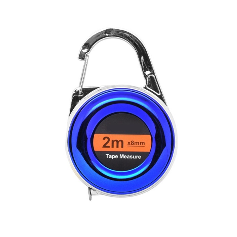 Retractable 2M Tape Measure with Keychain Hook and Carabiner for Easy ...
