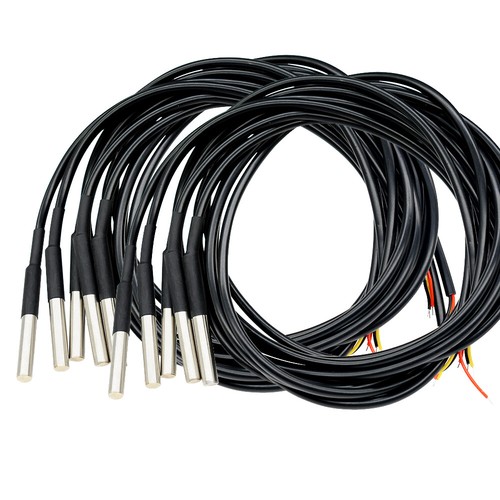 10PCS Waterproof Digital Thermal Probe Sensor DS18B20 DS18S20 For ...