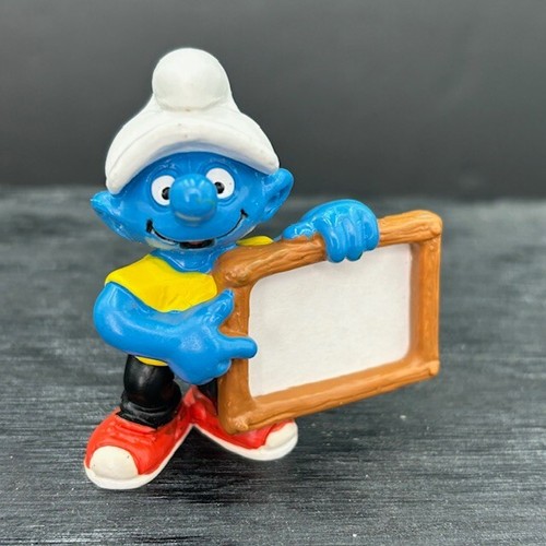 Smurfs 20459 Nameplate Sign Board Smurf Vtg PVC Figure Schleich Peyo ...