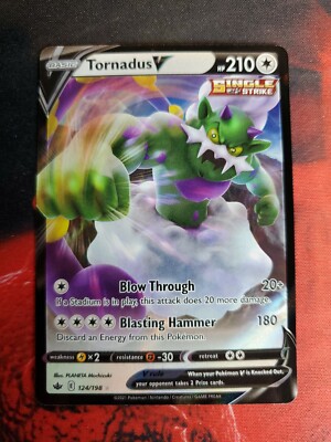 Tornadus V 124/198 Chilling Reign Pokémon TCG Holo Ultra Rare NM/M Fast ...