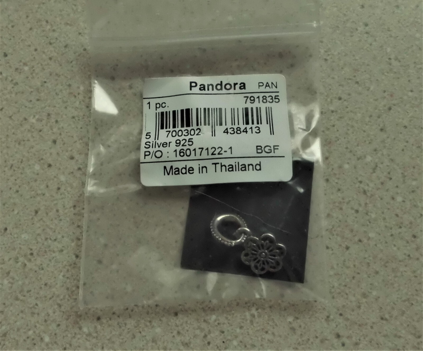 PANDORAFloral Daisy Lace Dangler 925 Sterling #791835 Retired 100% ...