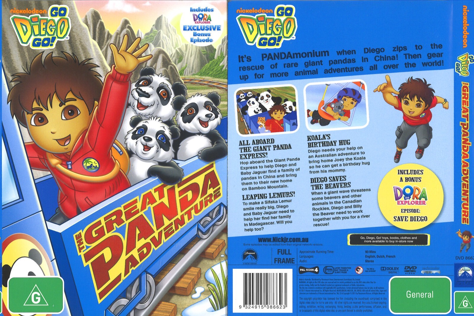Go Diego Go!-The Great Panda Adventure (DVD, 2010) for sale online ...