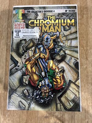 The Chromium Man #2 Comic Autographed By Adam Post Eric Shefferman ...