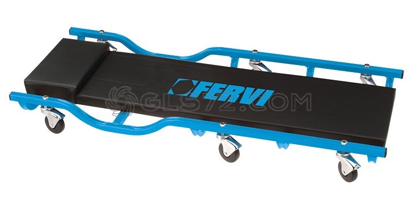 MECHANICS CAR CREEPER WORKSHOP GARAGE CRAWLER 6 WHEELS FERVI 0645/C ...