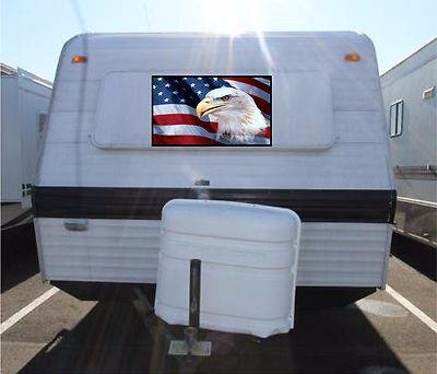 American Flag Camper RV Vinyl Sticker Full Color Camper Graphics ...