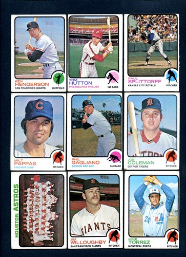 Lot of 9 - 1973 Topps Baseball Cards GOOD | eBay