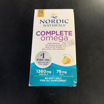 Complete Omega Xtra by Nordic Naturals, 60 softgels Lemon 6/26 | eBay