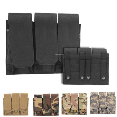 Military Triple Magazine Pouch Nylon Tactical Molle Vest Pouches ...